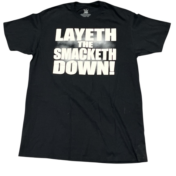 WWE | Shirts | Wwe The Rock Layeth The Smacketh Down Double Sided ...